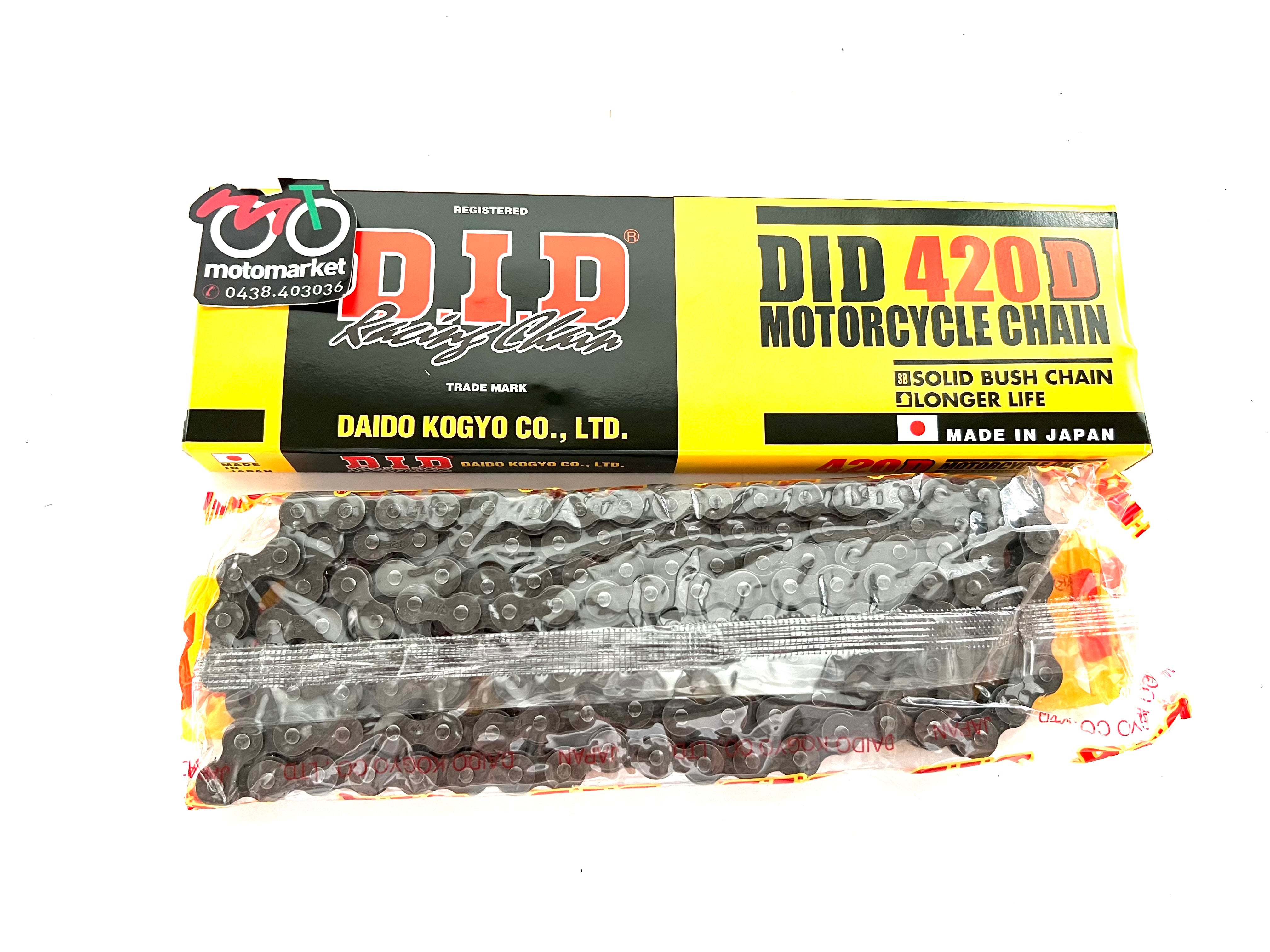 Catena DID enduro-strada 50cc passo 420-140 maglie – motomarketsrl