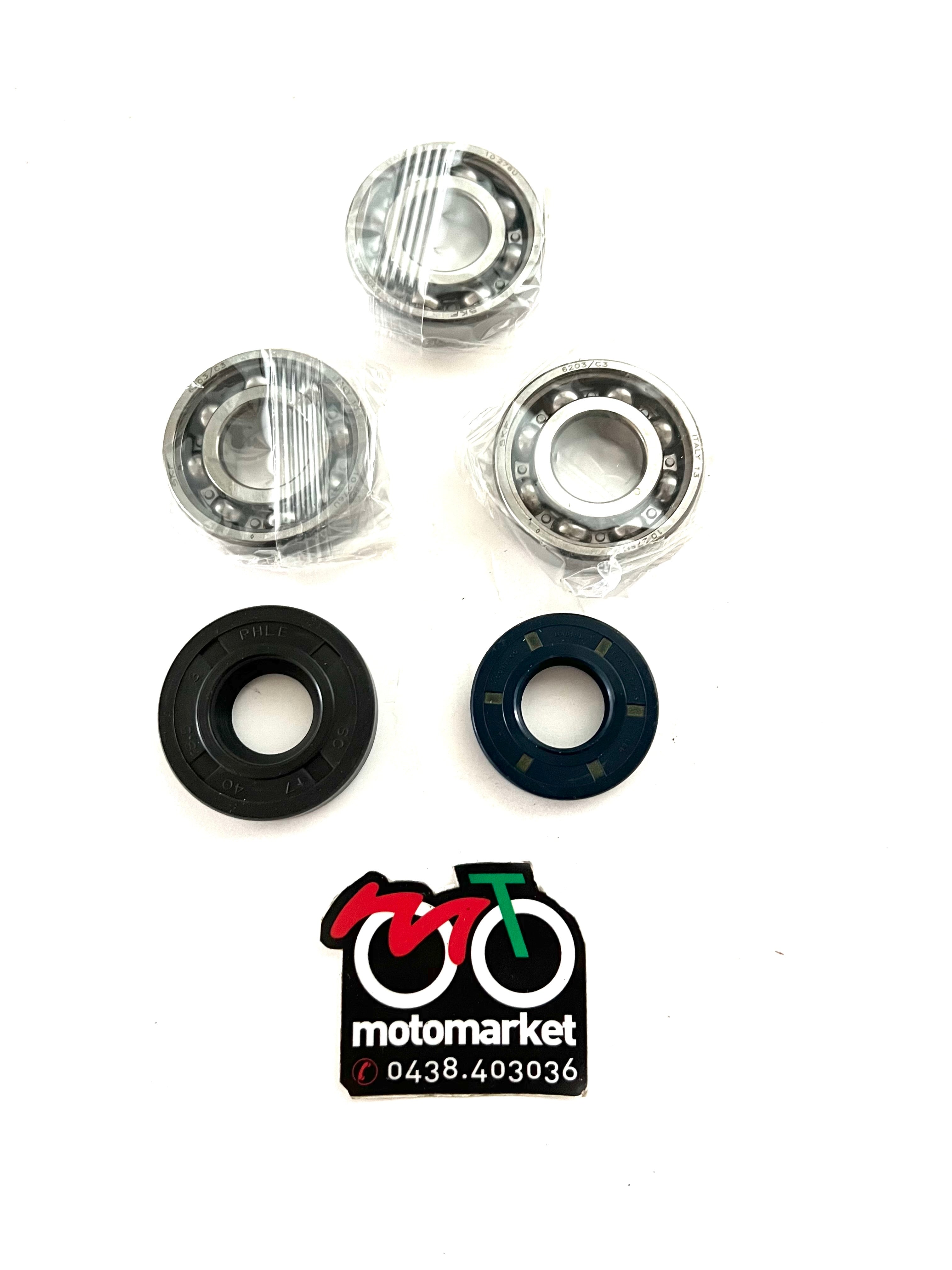 Kit cuscinetti banco in C3 e paraolio motore Minarelli P6 50cc – motomarketsrl