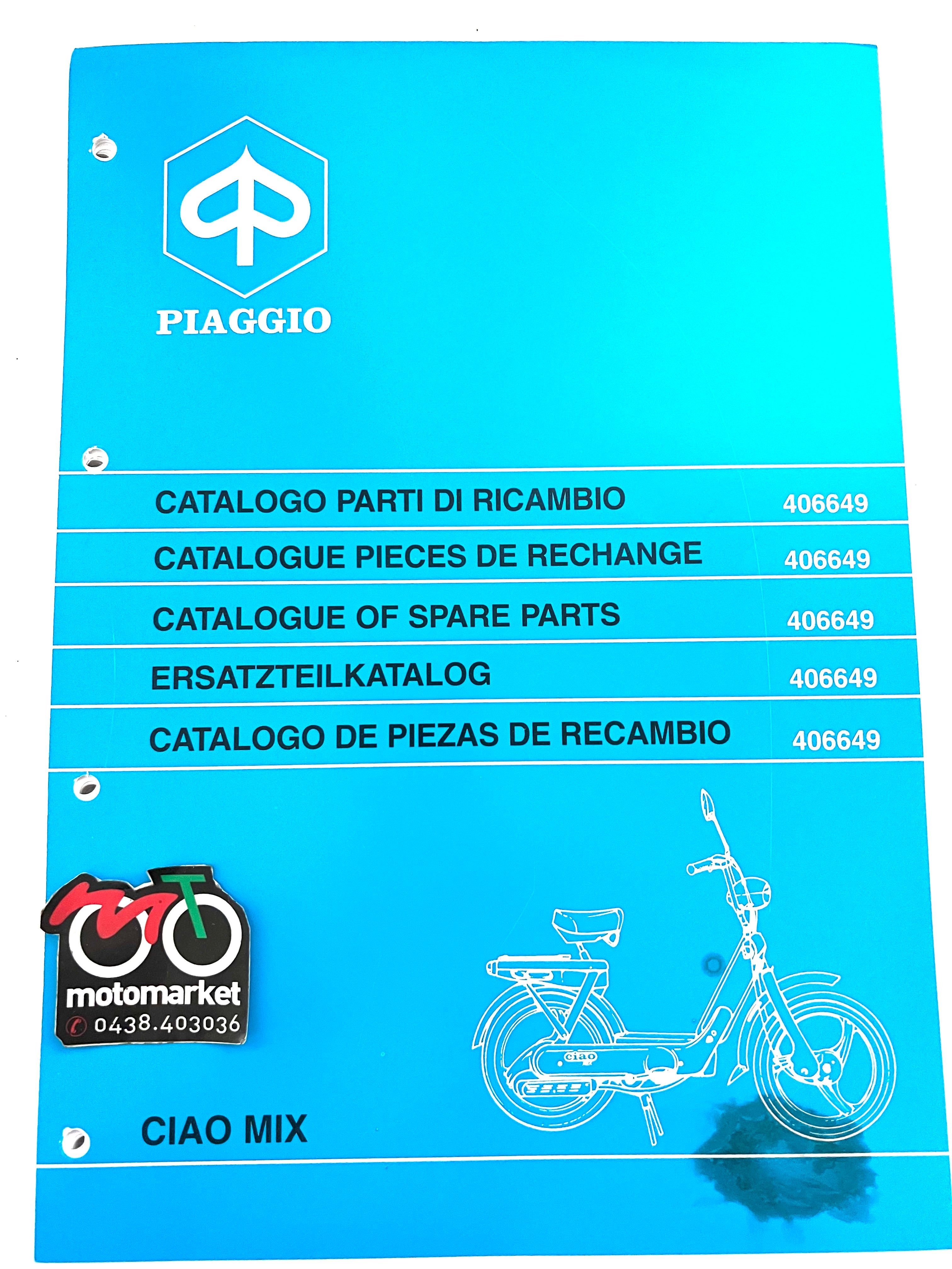 Catalogo parti di ricambio Piaggio Ciao Mix 50cc – motomarketsrl